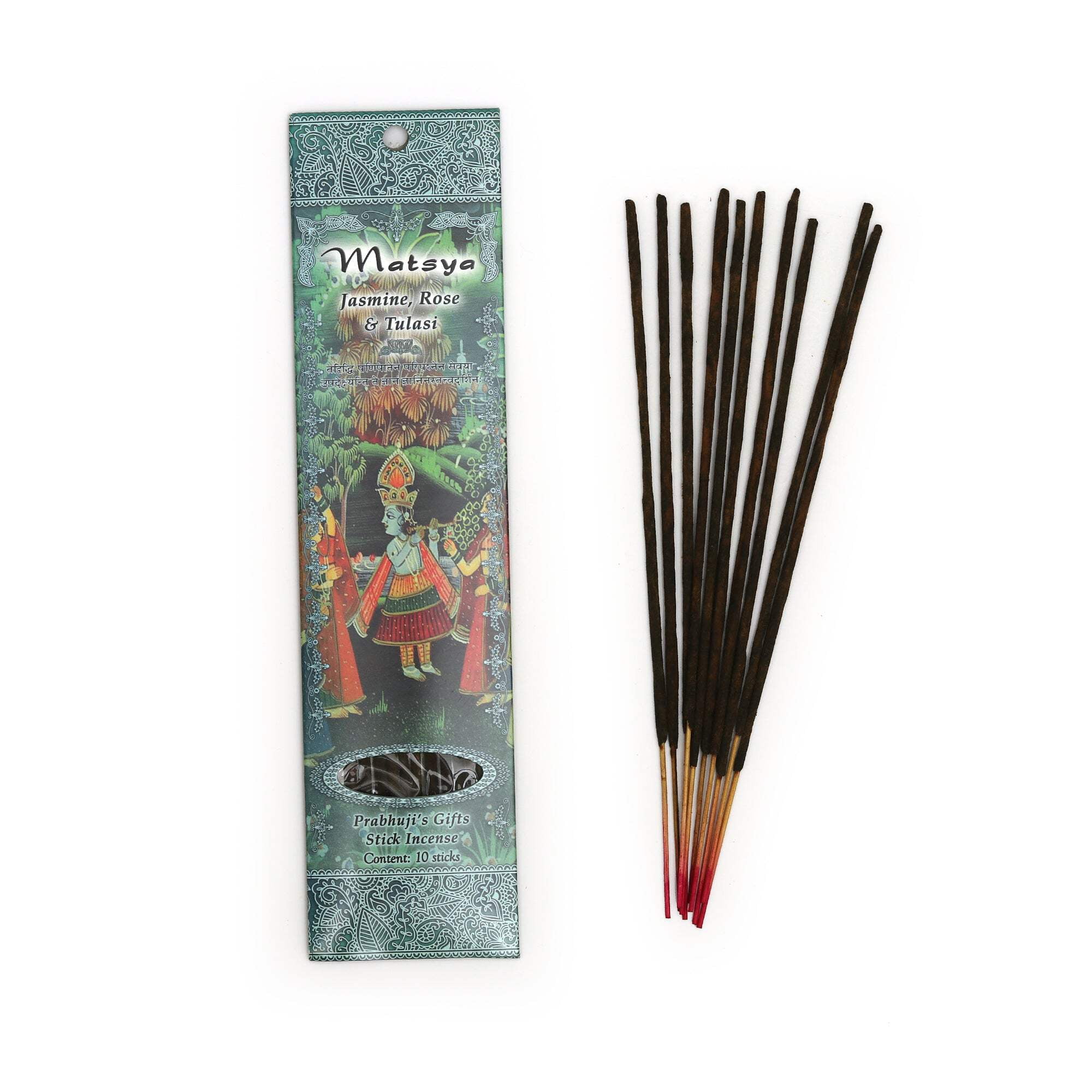 Incense Sticks Matsya - Jasmine, Rose, and Tulasi - Walmart.com