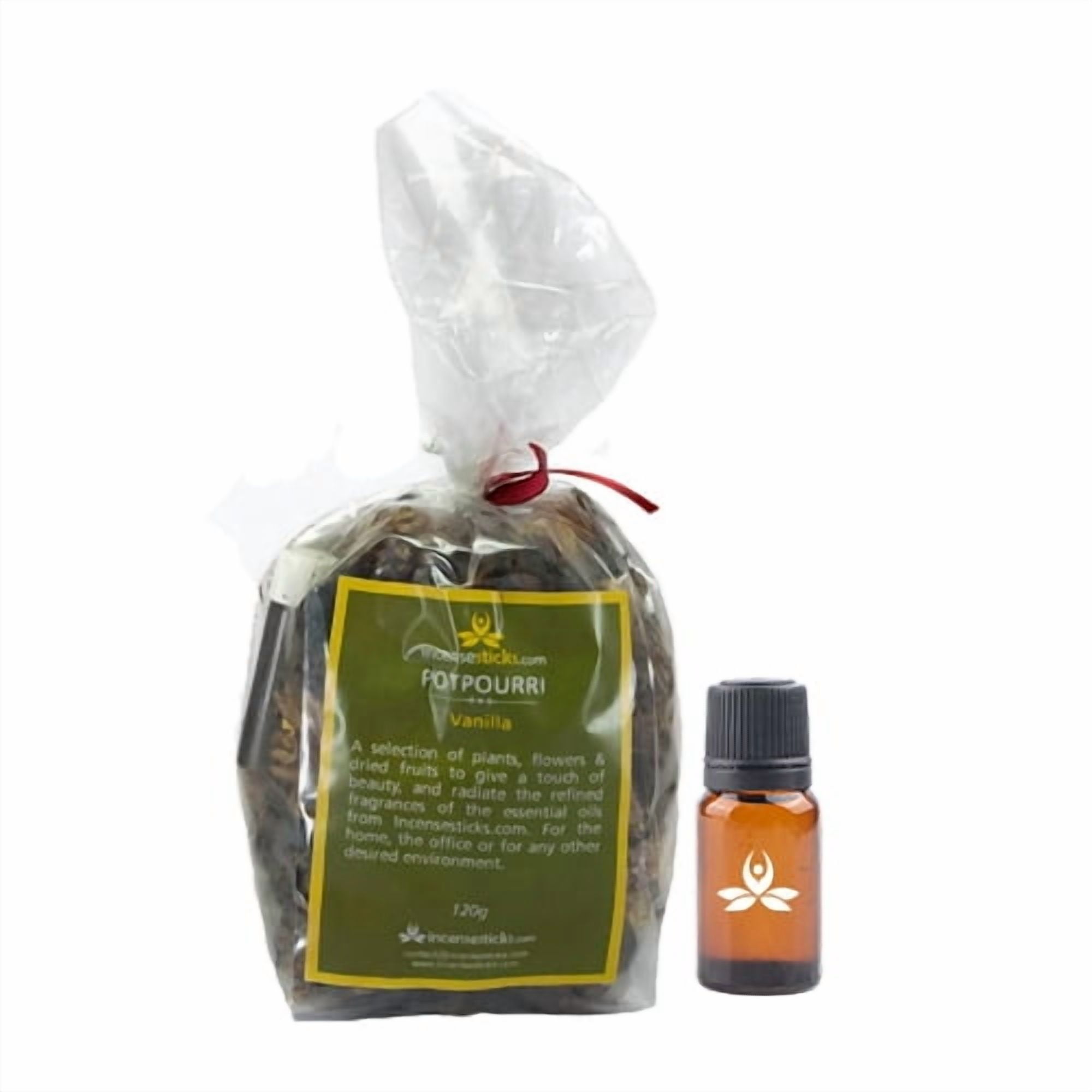 Incensesticks Natural Potpourri, Vanilla, 120 g, 5 ml Bottle of Pure ...