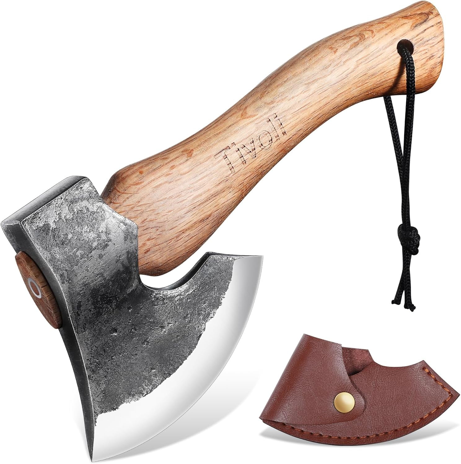 Inch Camping Axes and Hatchets, Bushcraft Axe for Wood Splitting and Kindling,Hand Forged Carbon ...