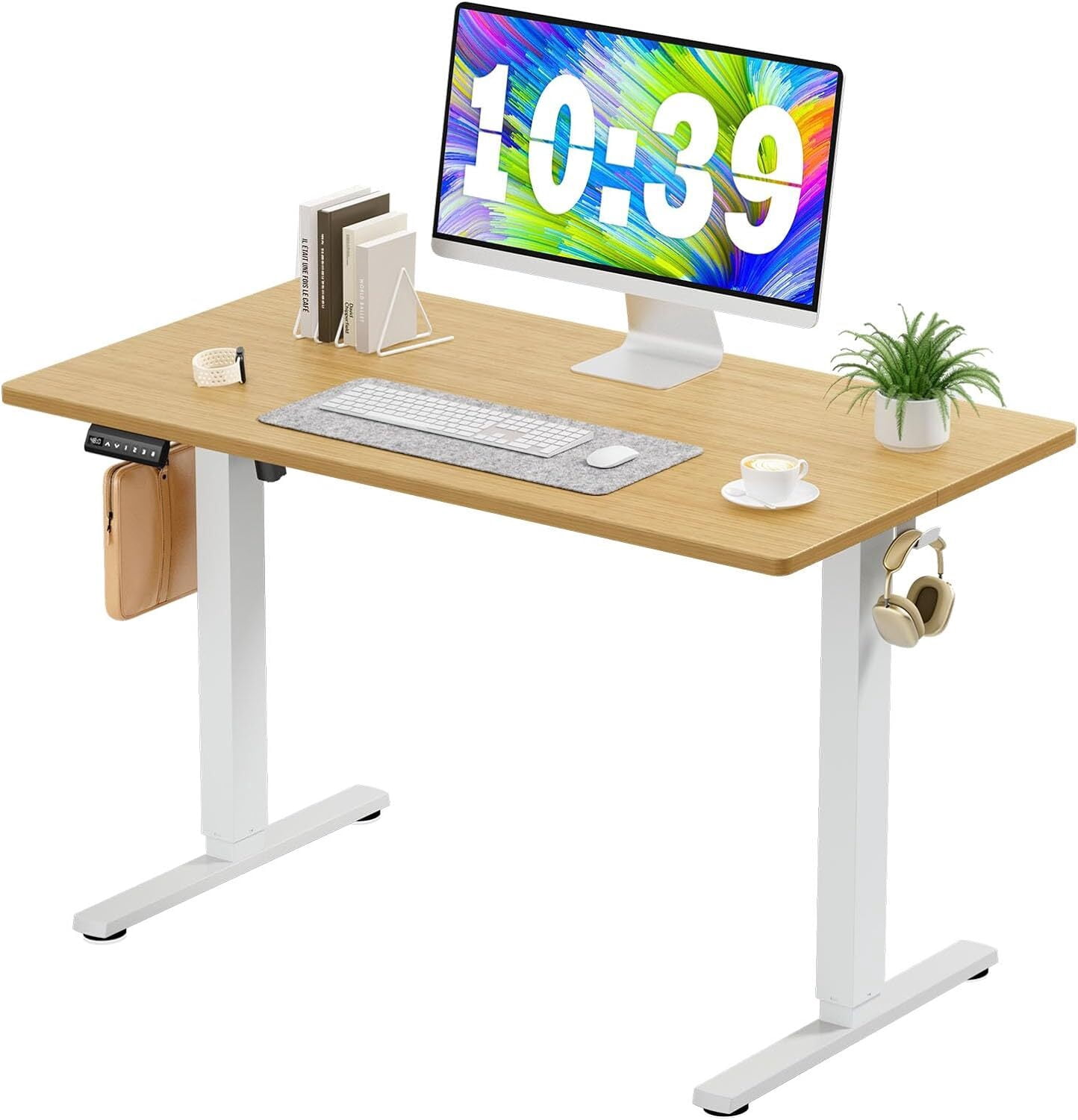Inch Electric Standing Desk Home Office Height Adjustable Computer ...