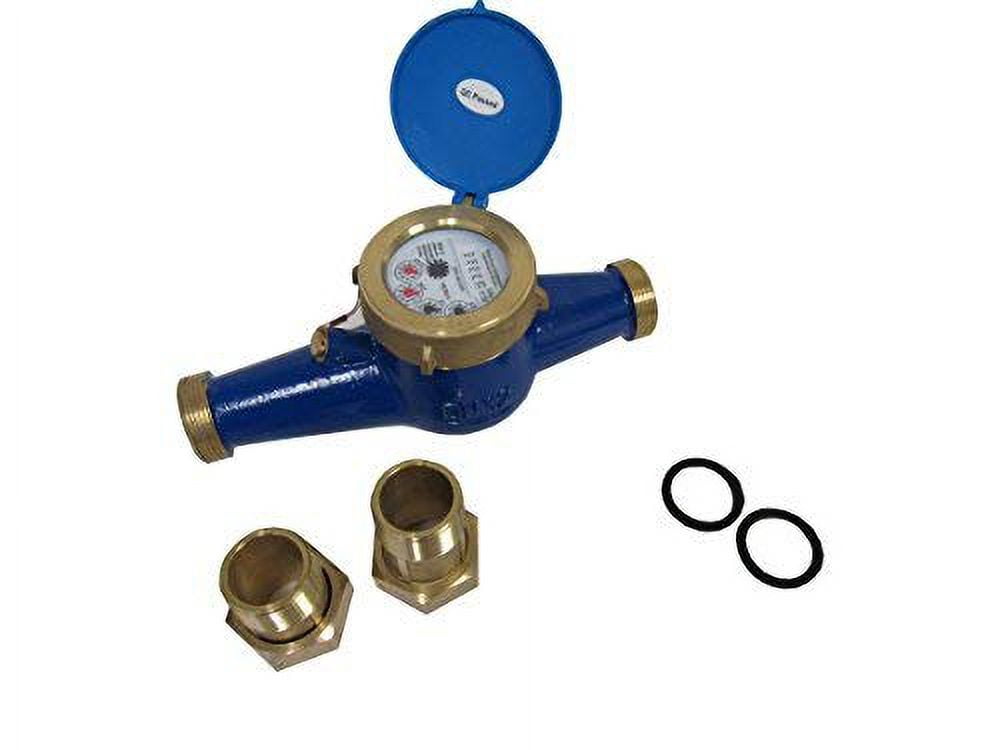 Inch NPT Multi Jet Water Meter, Brass Body - Not for Potable Water ...