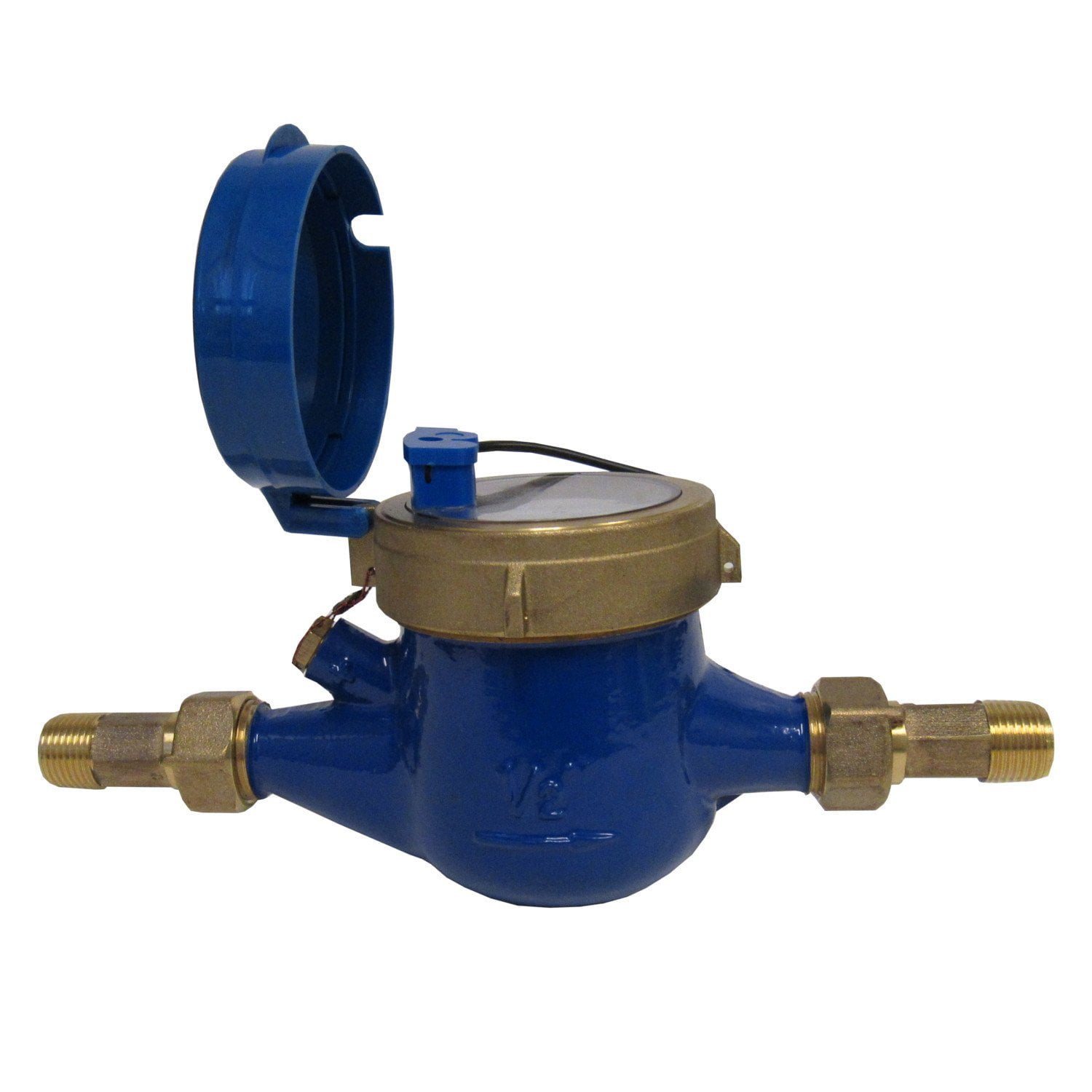 Inch NPT Multi Jet Water Meter with Pulse Output, Brass Body - Not for ...