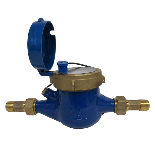 Inch NPT Multi Jet Water Meter with Pulse Output, Brass Body - Not for ...