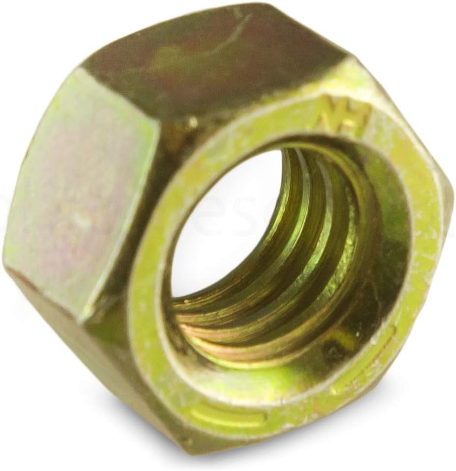 Inch Nut, Grade 8, COARSE, Yellow-Zinc (50 Pack) - Walmart.com