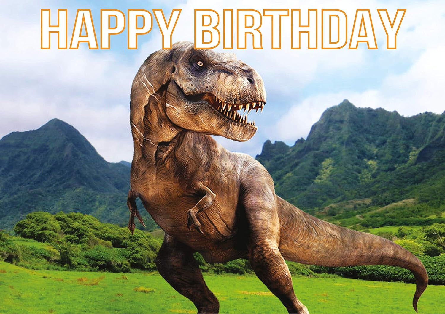 Inch Prehistoric Adventure Square Cake Topper – Square Edible Birthday ...