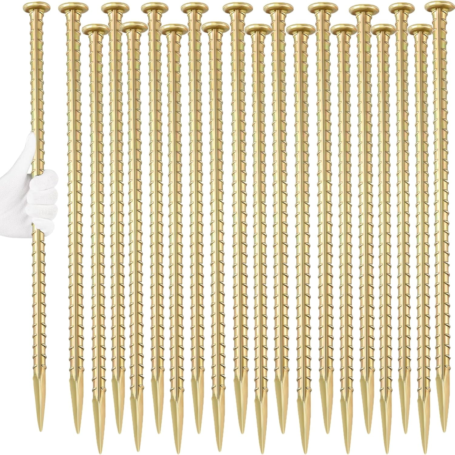 Inch Rebar Stakes (20 Pack) 1/2 Inch Diameter Galvanized Steel Ground ...