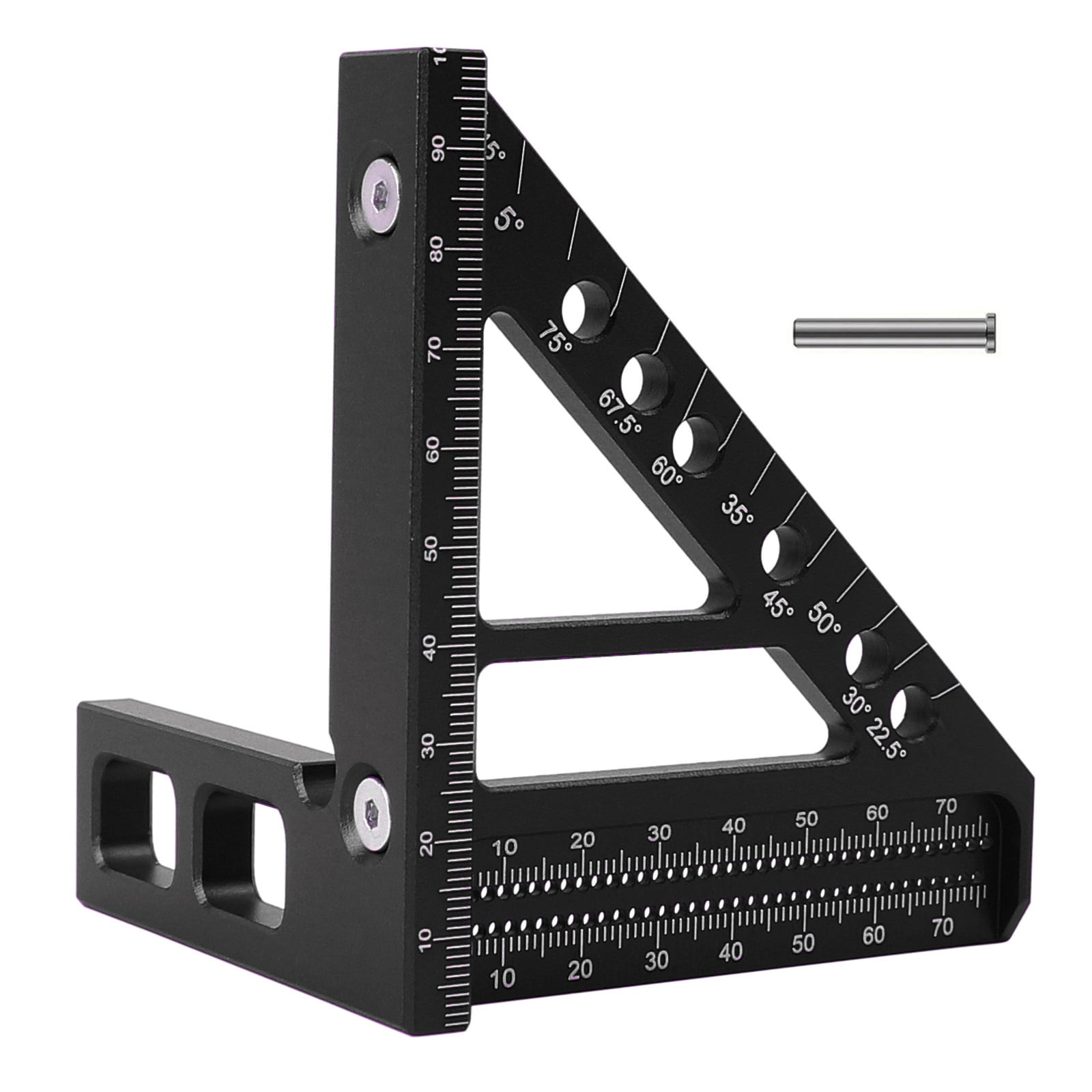 Inch Square Protractor Aluminum Miter Triangle Ruler 3D Multi Angle 45/ ...