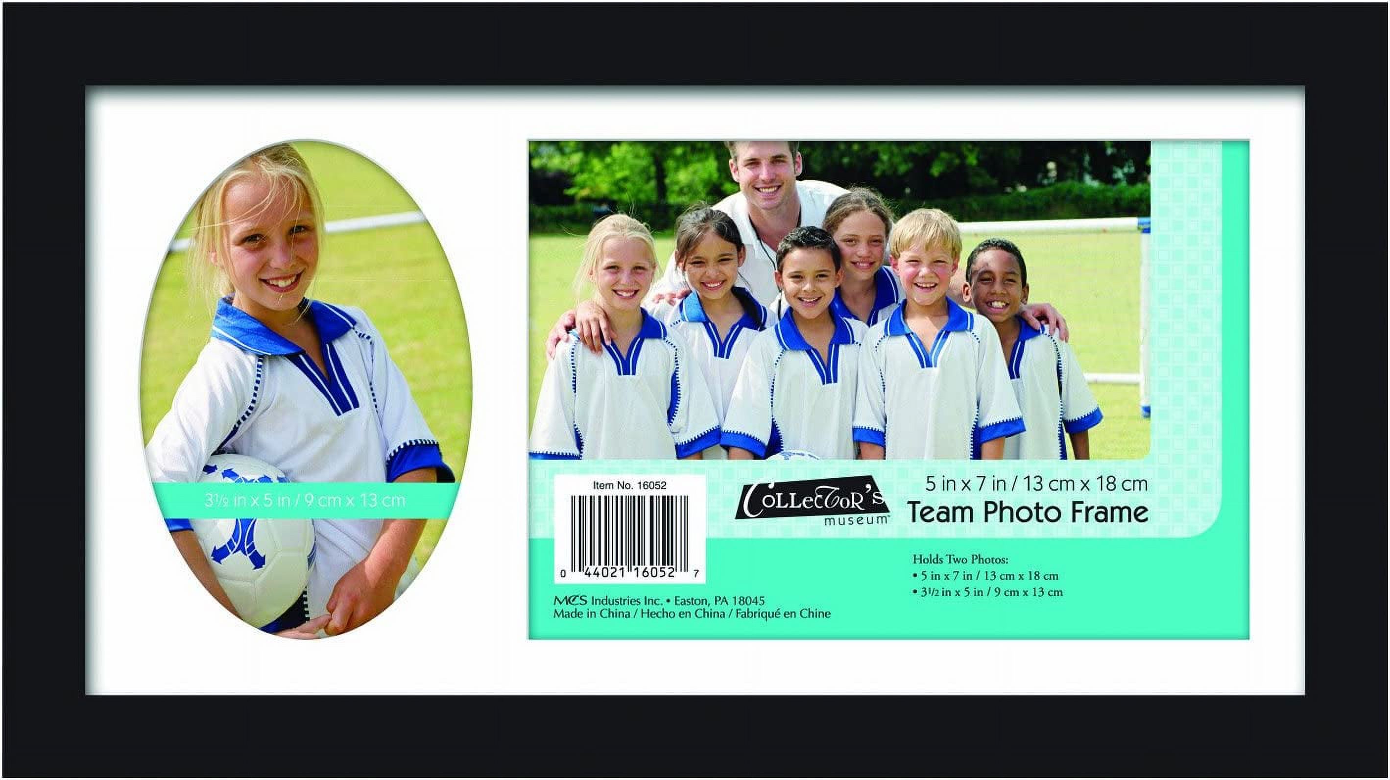 Inch Team Frame with 2 Photo Openings, 5x7 Inch and 3.5x5 Inch, Black ...