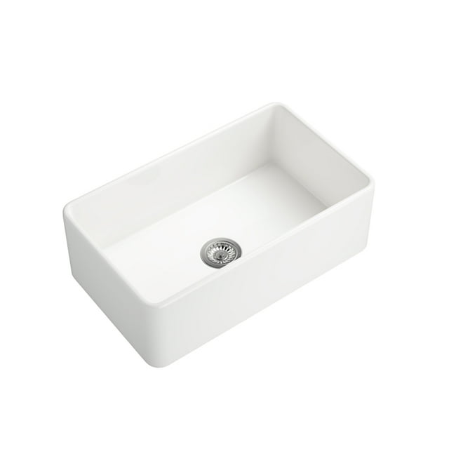 Inch White Farmhouse Sink Deep Apron Sink Undermount Farmhouse Kitchen ...