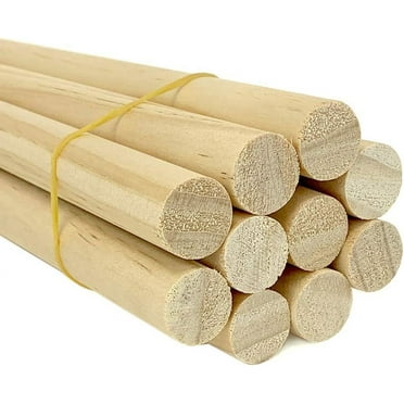 Wooden Dowel Rods Wood Sticks, 6"x0.31" Round Wooden Dowels Rod for DIY ...