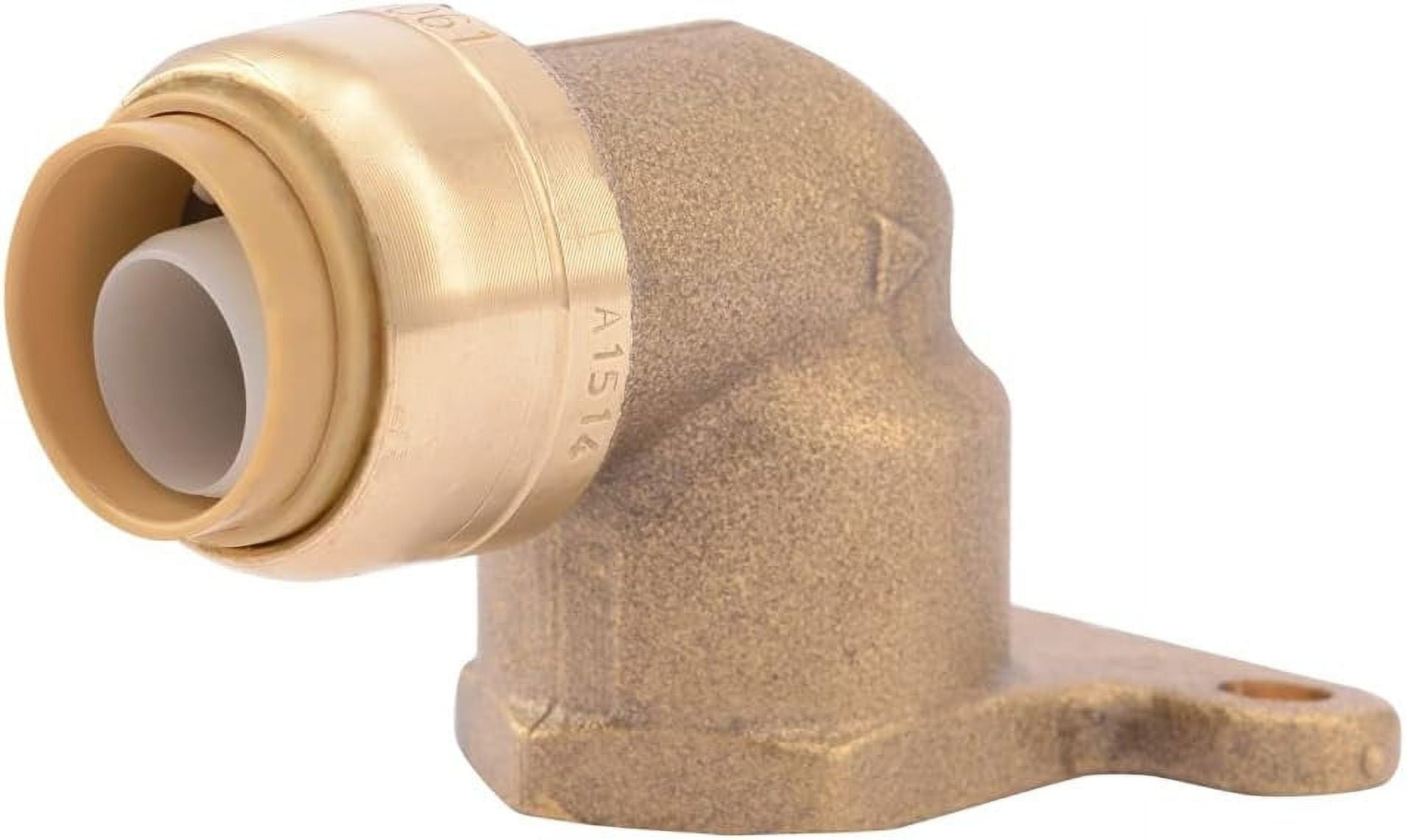 Inch X Inch FNPT Elbow With Mounting Ears, Push To Connect Brass ...