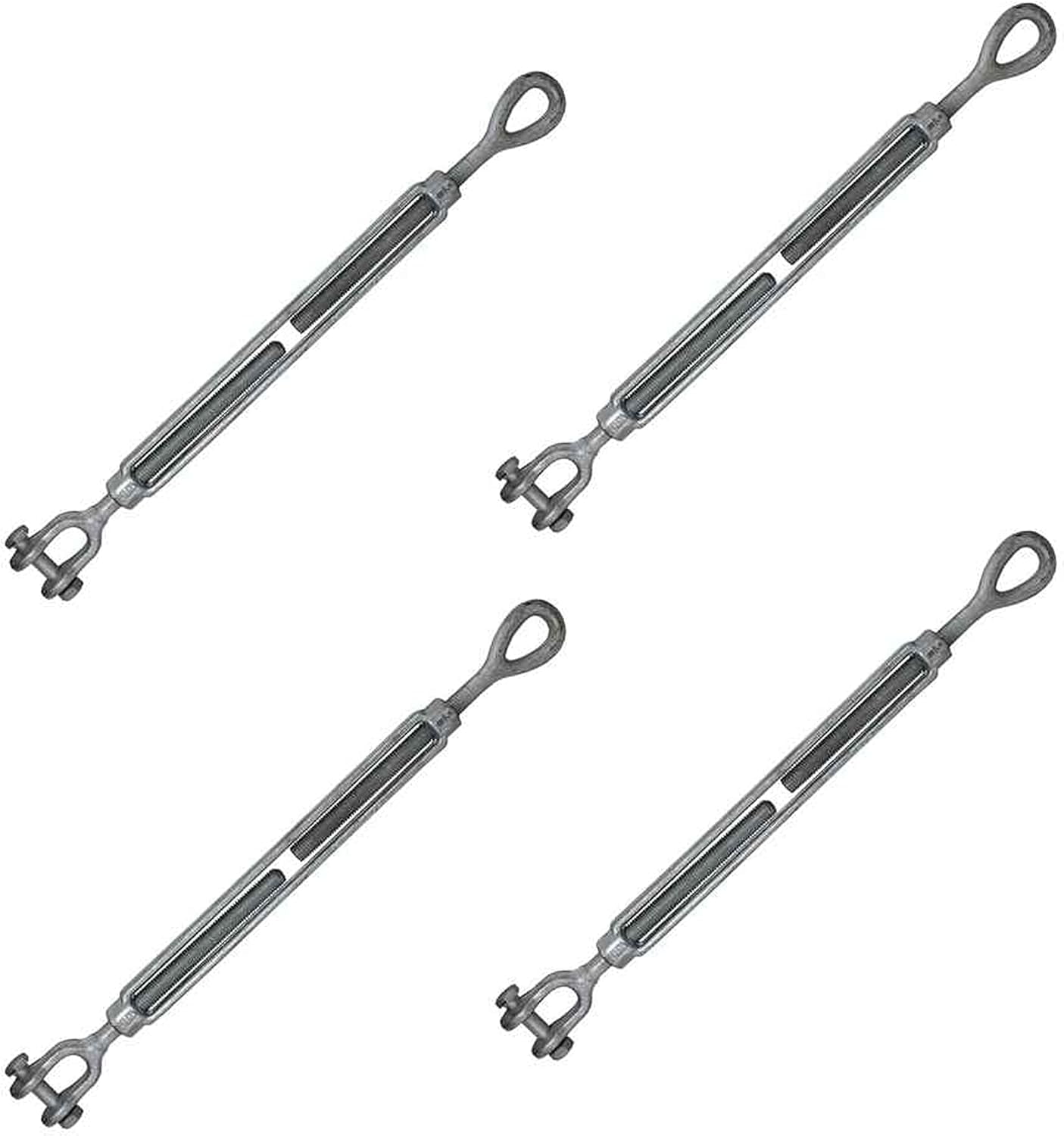 Inch x 12 Inch Jaw and Eye Galvanized Turnbuckle, Working Load Limit ...