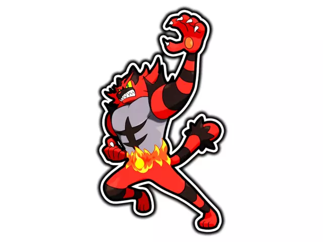 Incineroar Waterproof Sticker Phone Decal Water Bottle Stickers Car ...