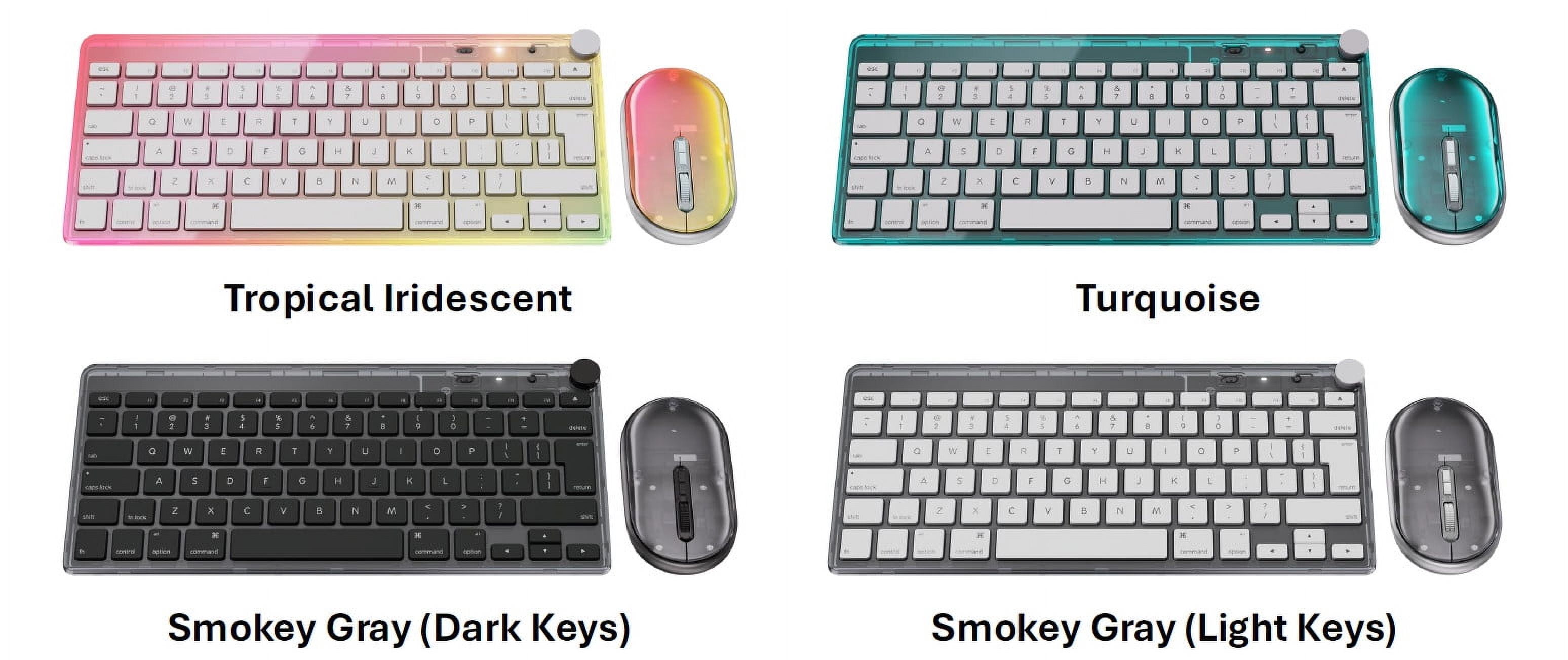 Incipio Acrylic Mouse and keyboard set-Turquoise - Walmart.com