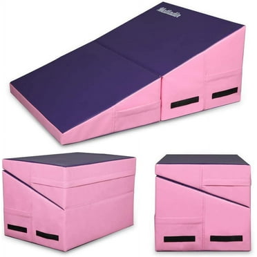 PRISP Tumbler Cheese Folding Incline Gym Mat - 71x30x14in for Kids ...