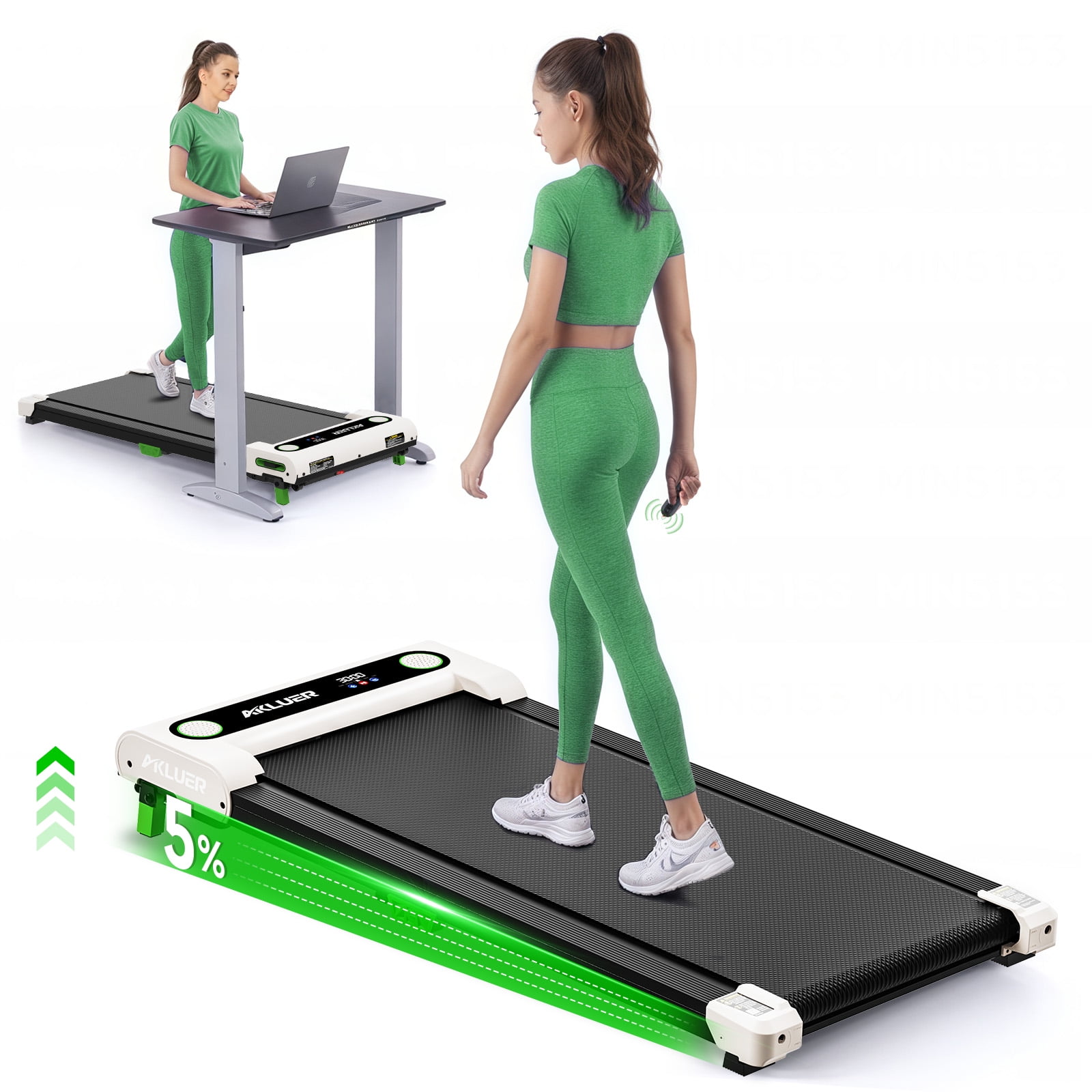 Incline Treadmills for Home, 2.5 HP Walking Pad Under Desk Treadmill ...