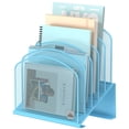 Inclined Desk File Organizer,Vertical File Folder Holder Stand Metal ...