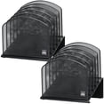 Inclined Desk File Organizer,Vertical File Folder Holder Stand Metal ...