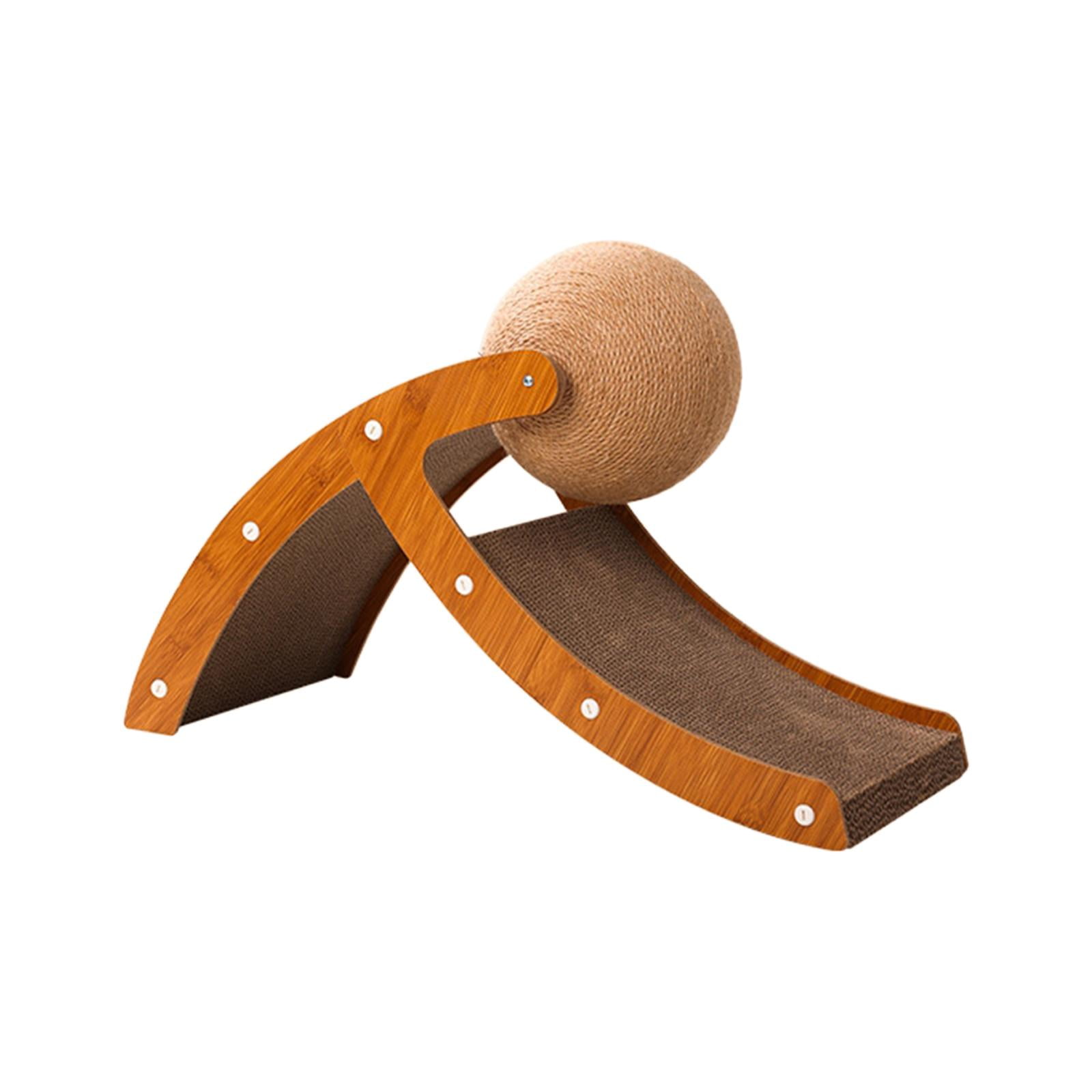 Inclined Scratching Board Cat Scratcher with Sisa Scratching Ball ...