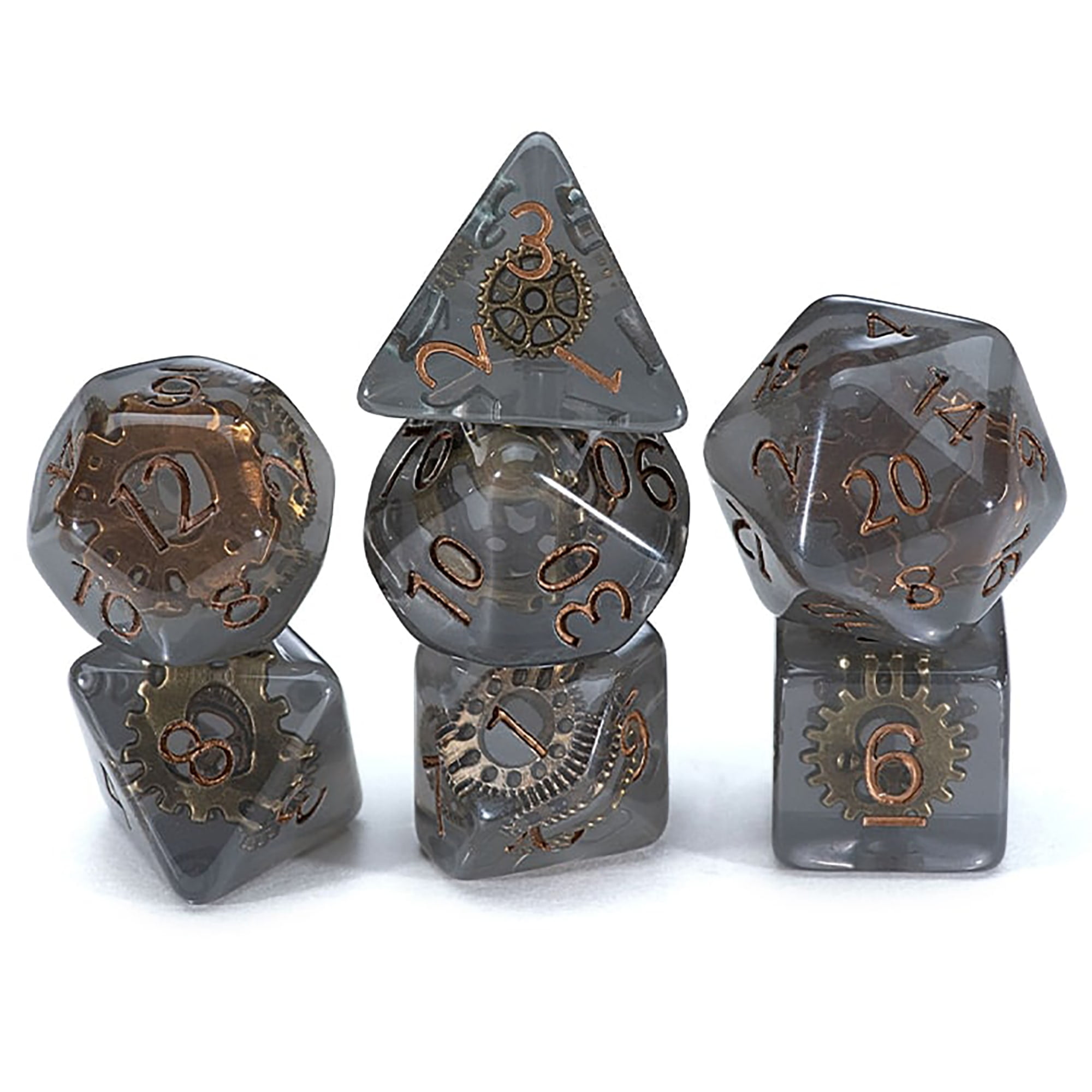 Inclusion Dice: Steampunk Dice Set, 7 Pieces - Walmart.com