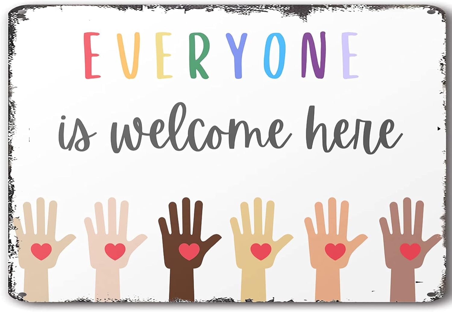 Inclusion Guidance Pride Classroom Equality Art Fun Metal Tin Sign 8x12 ...