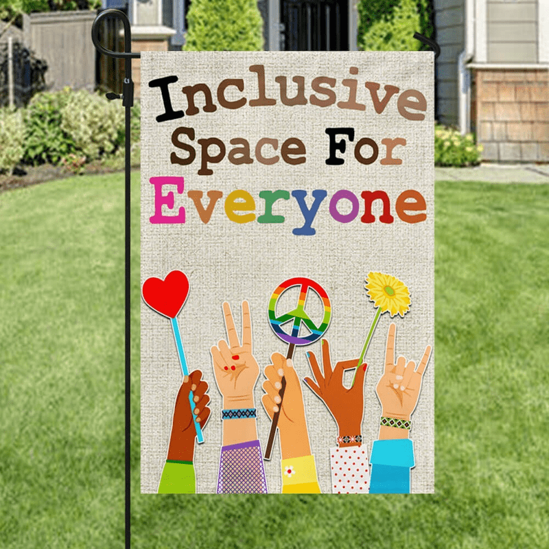 Inclusion Hippie Support Lgbt Inclusive Space For Everyone Flag Graden ...
