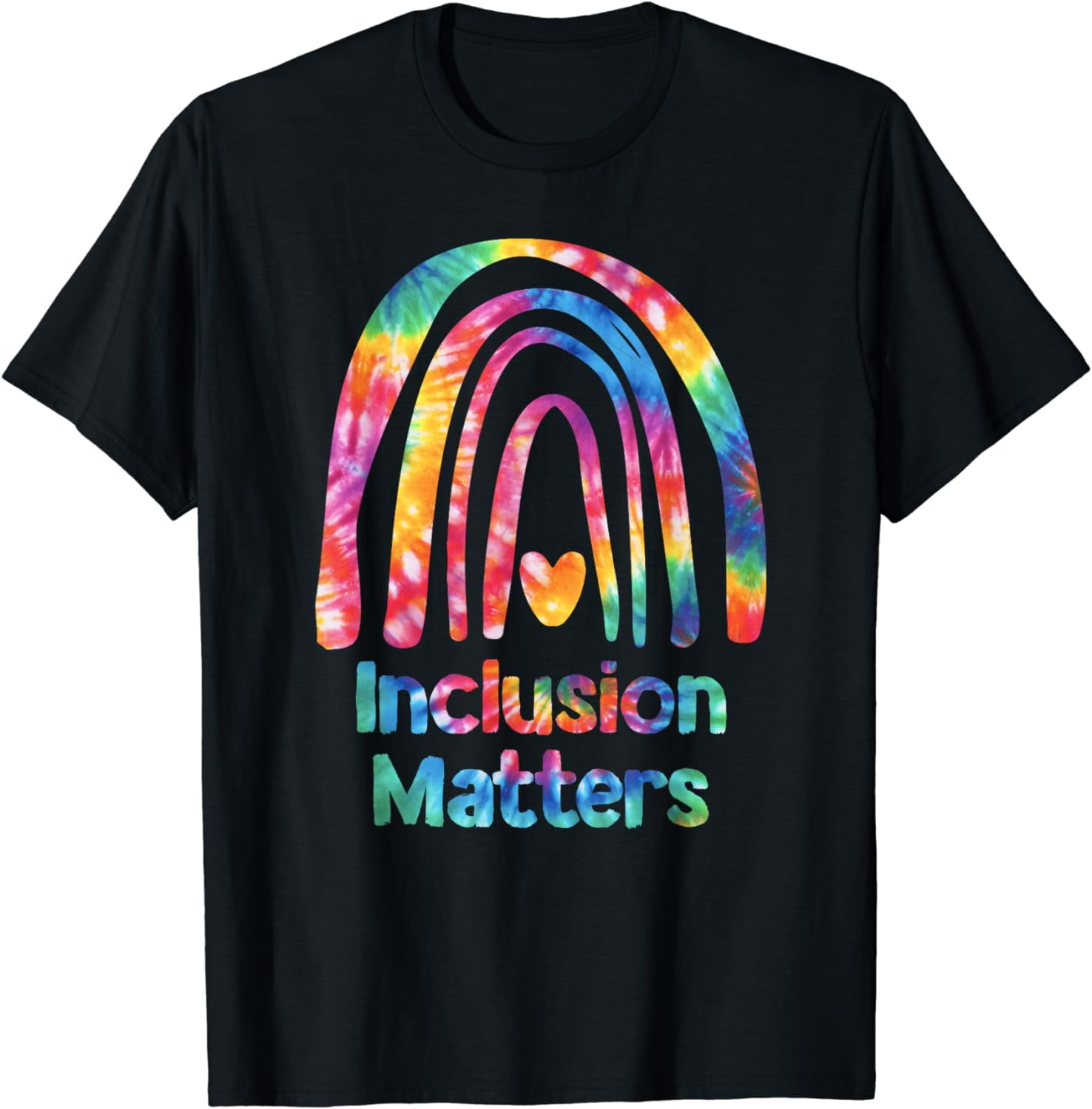 Inclusion Matters Positive Diversity Rainbow Tie Dye T-Shirt - Walmart.com