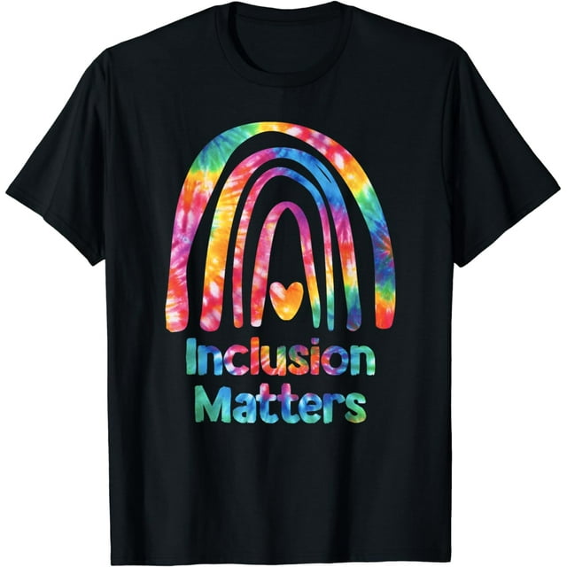 Inclusion Matters Positive Diversity Rainbow Tie Dye T-Shirt - Walmart.com