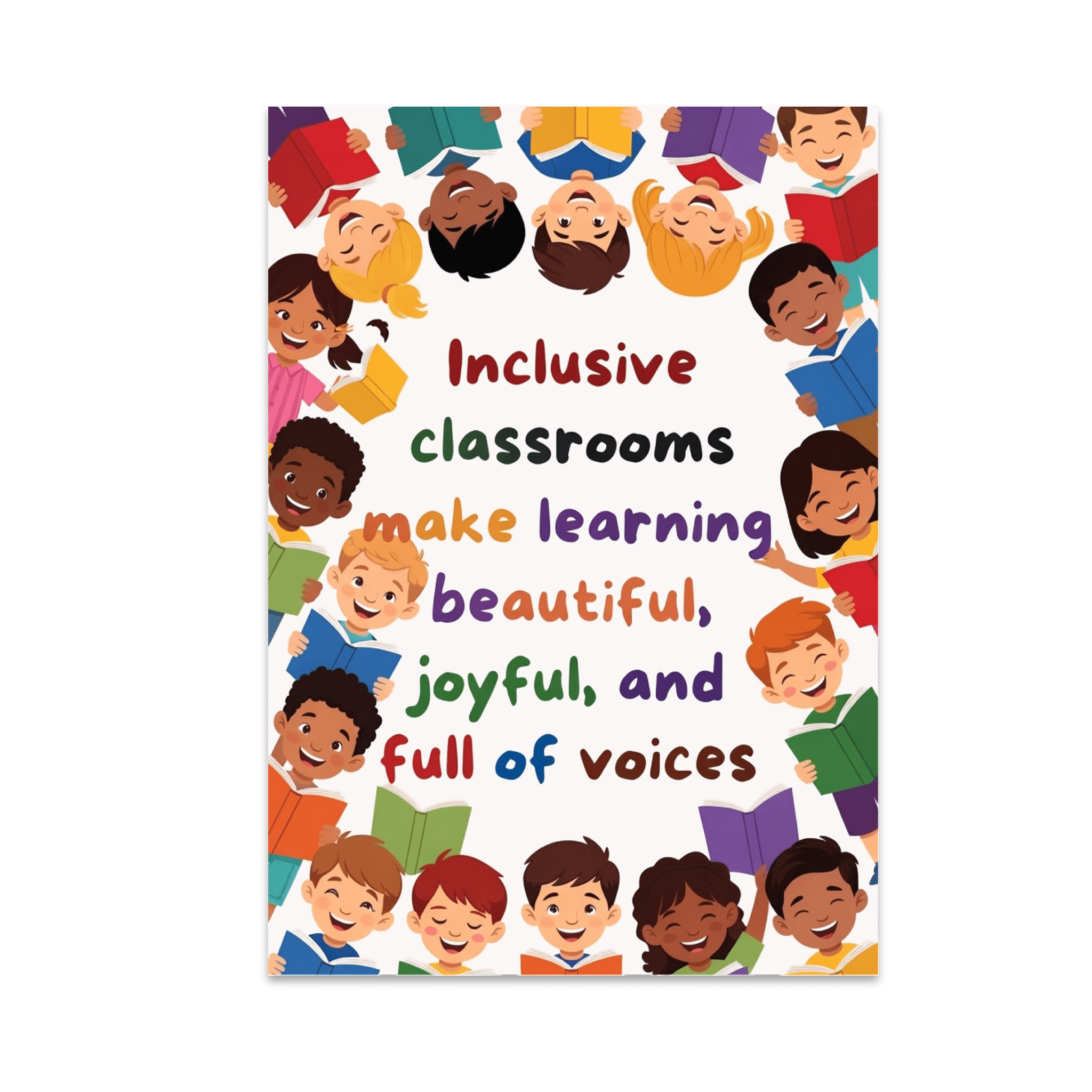 Inclusive Classroom Art - Educators and Parents - 13x19 Poster Print ...