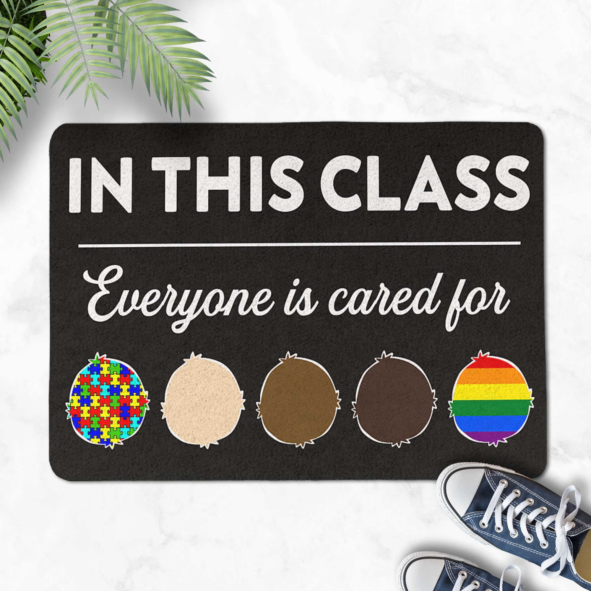 Inclusive Classroom Doormat for Teachers, Everyone Is Valued and ...