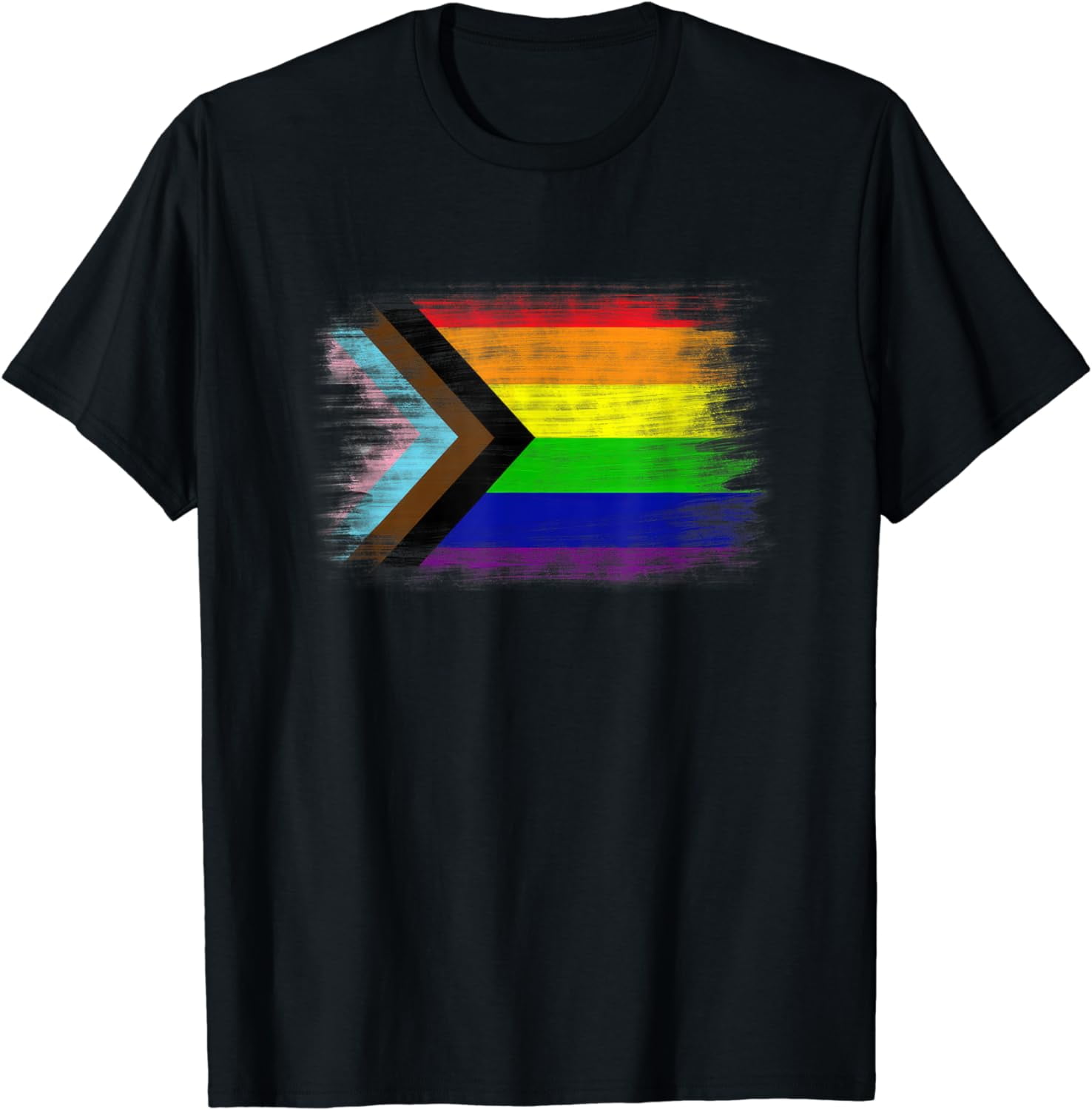 Inclusive Progress Pride Flag LGBTQ Gay Lesbian Transgender T-Shirt ...