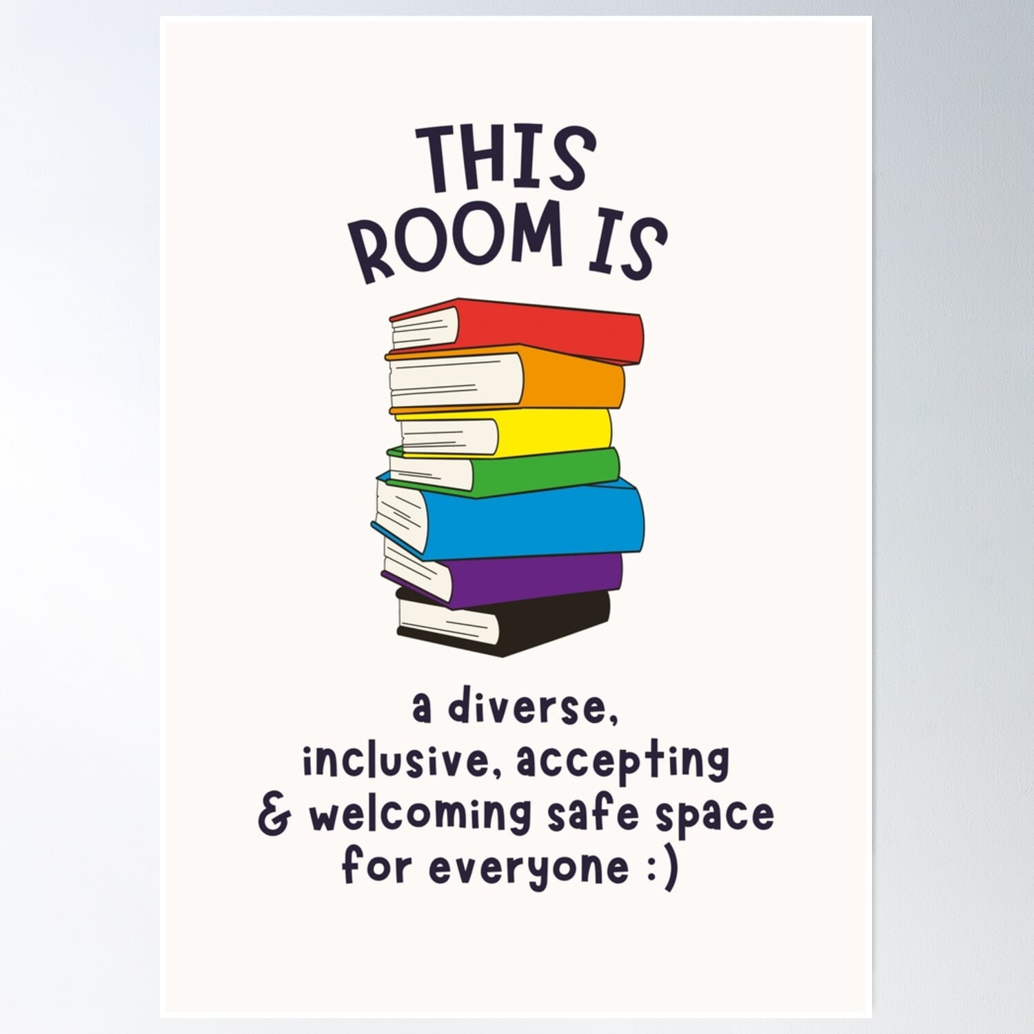 Inclusive Safe Space Poster Wall Art, Modern Wall Decor, 12x18 UNFRAMED ...