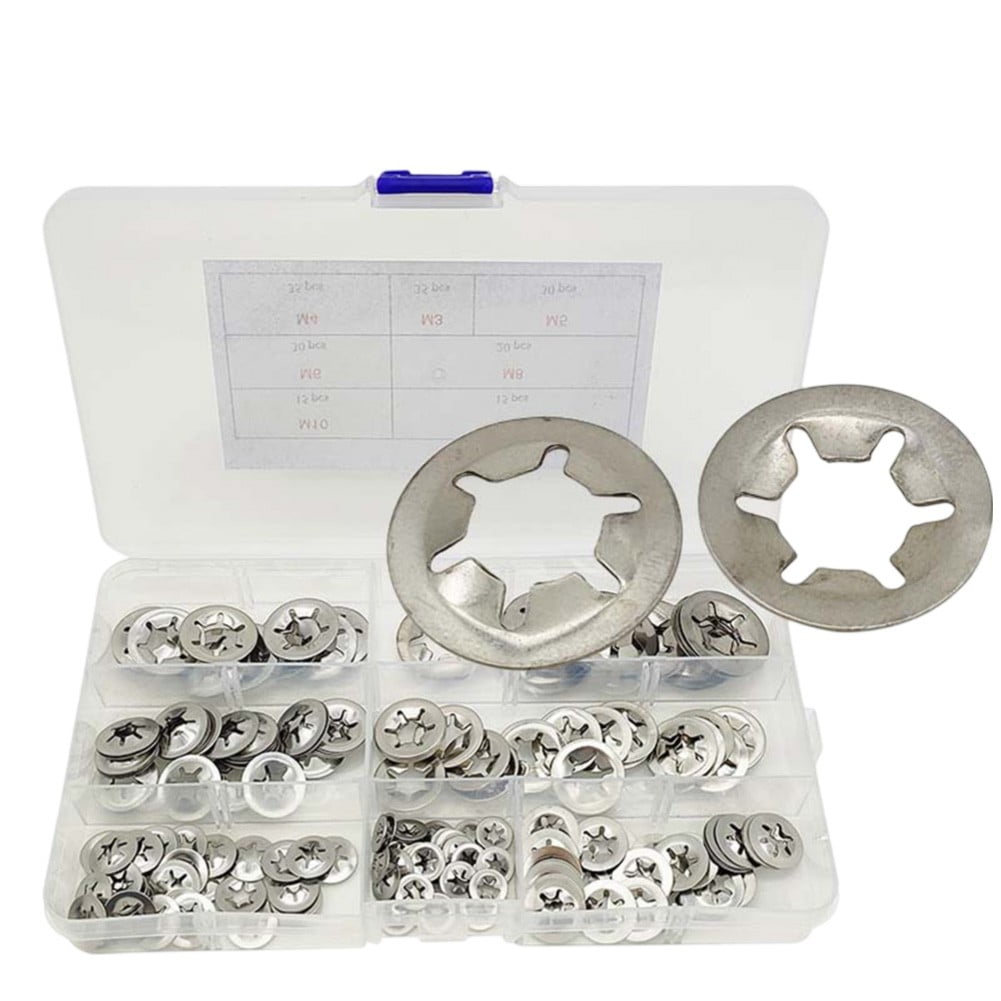Inclusive Star Lock Washer Collection Of 180 Made From Stainless Steel ...