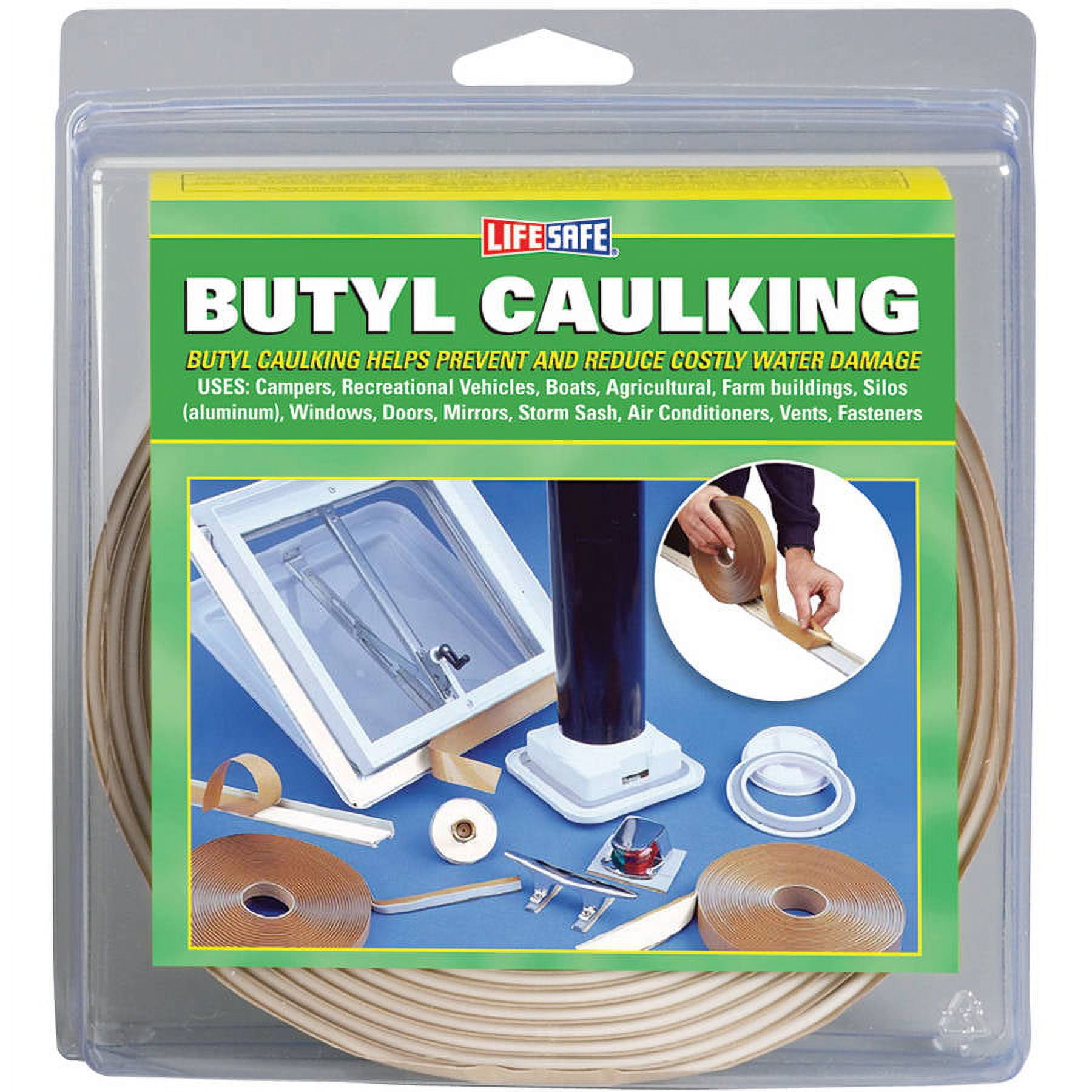 Incom RE20759 3/4" x 20' White Butyl Caulking Tape - Walmart.com