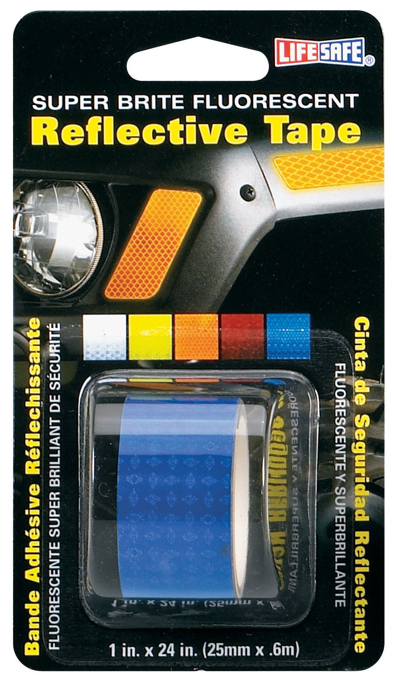 Incom Re185 1" X 24" Blue Super Brite Fluorescent Reflective Tape ...