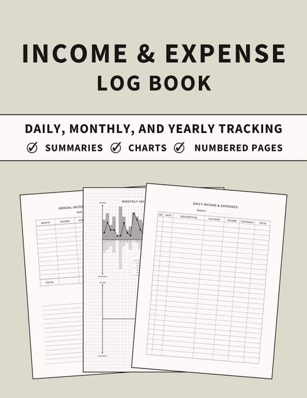 Income and Expense Log Book: Accounting and Bookkeeping Ledger Book for ...