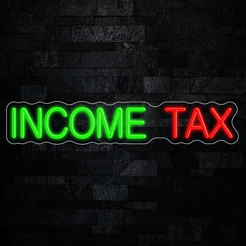 Income Tax LED Neon Sign 27"L x 5"H #32407 - Walmart.com