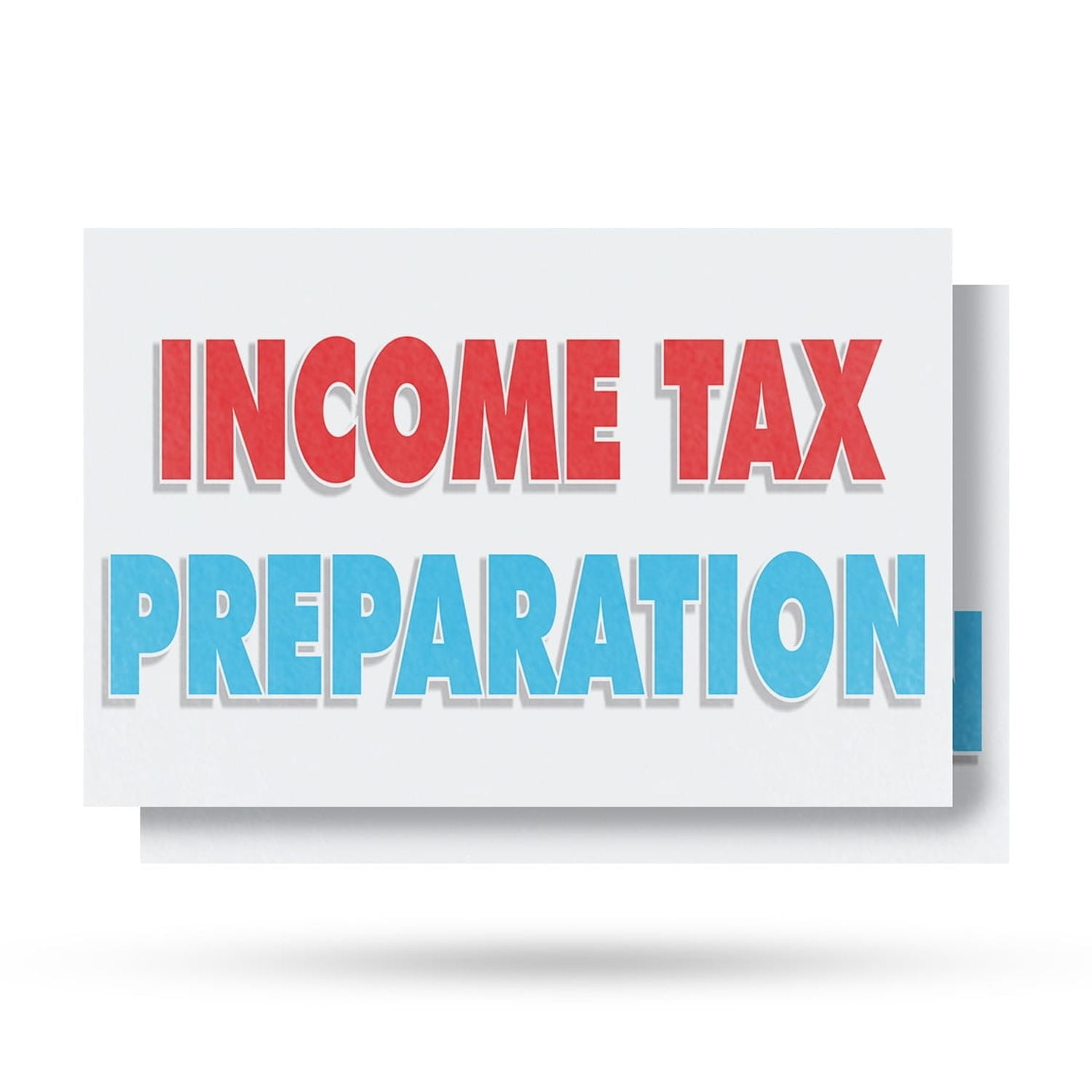 Income Tax Preparation Vinyl Decal 2 Pack of 24 Inch x 36 Inch ...