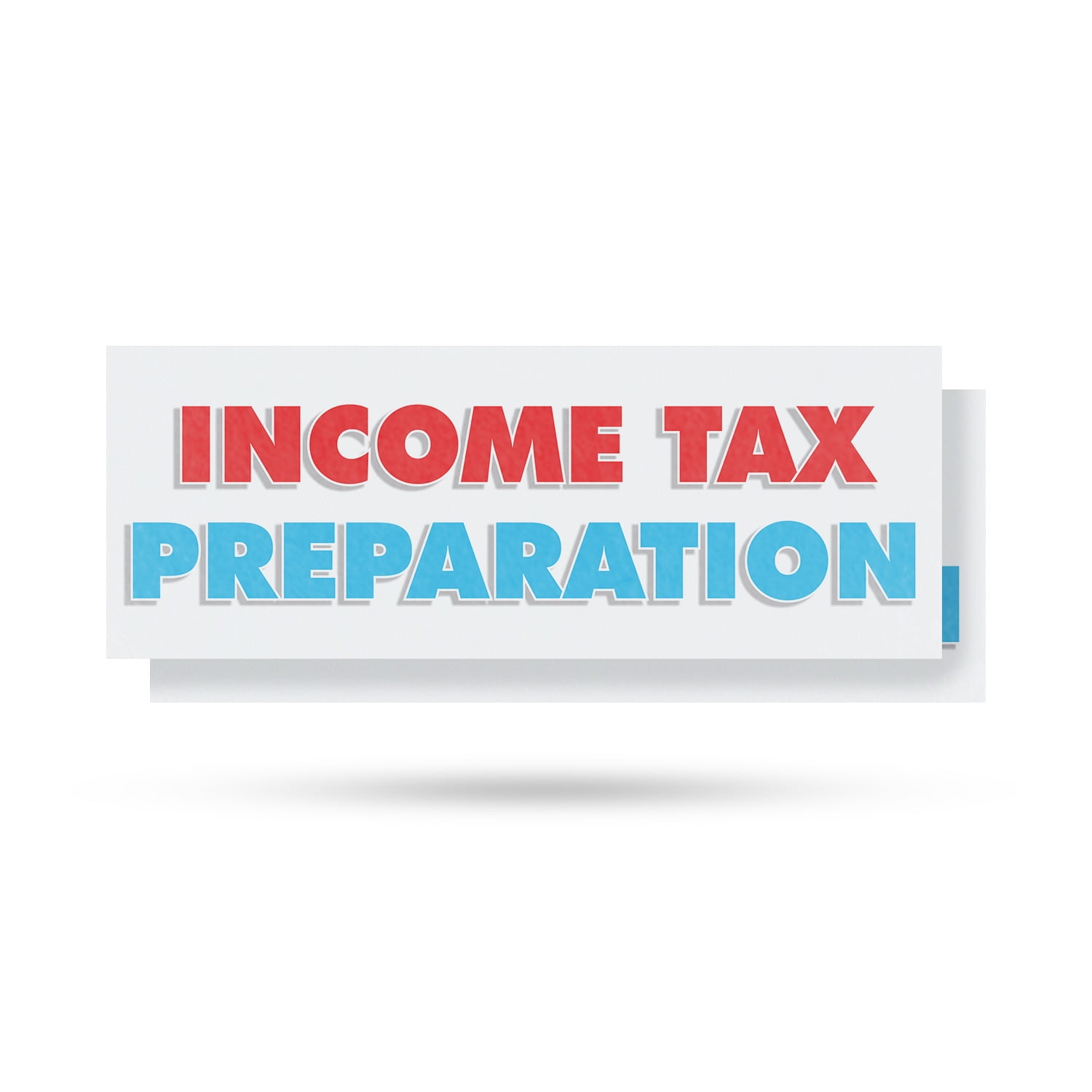 Income Tax Preparation Vinyl Decal 2 Pack of 24 Inch x 9 Inch ...