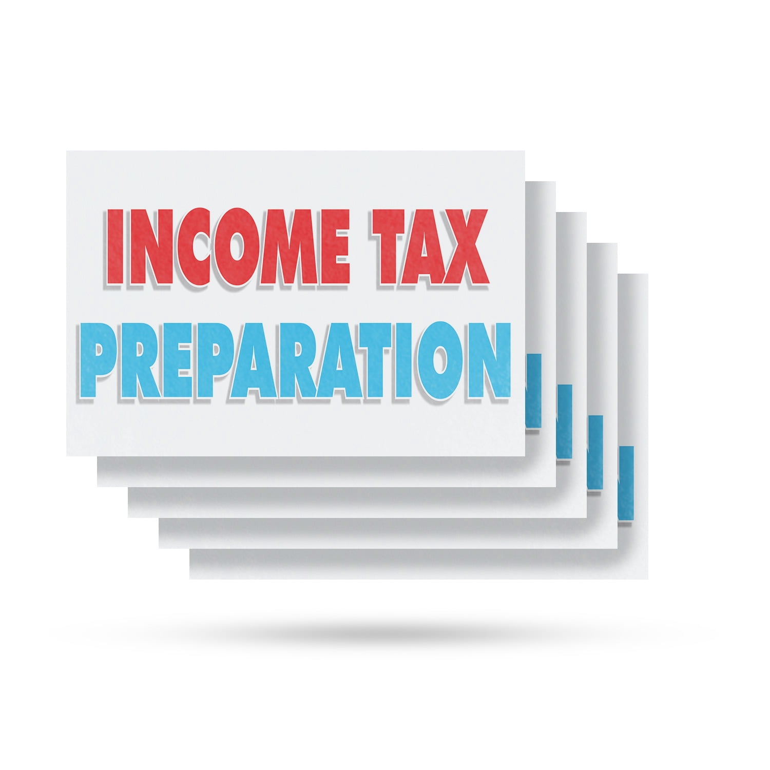 Income Tax Preparation Vinyl Decal 5 Pack of 18 Inch x 24 Inch ...