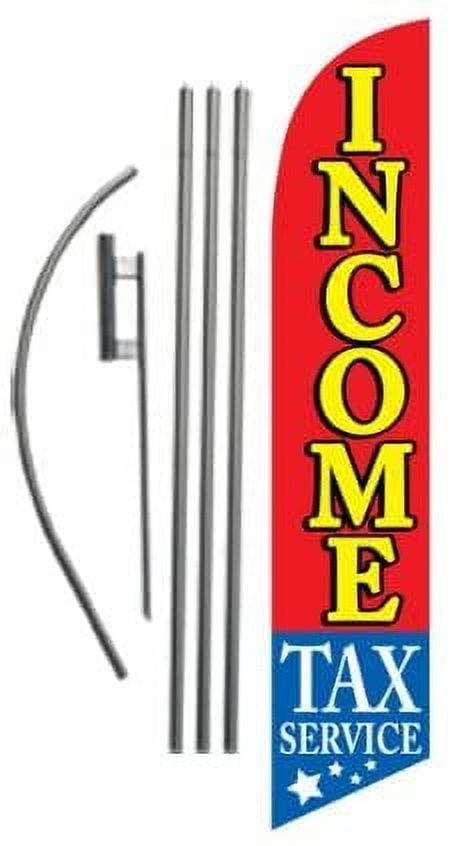 Income Tax Service Advertising Feather Banner Swooper Flag Sign with ...