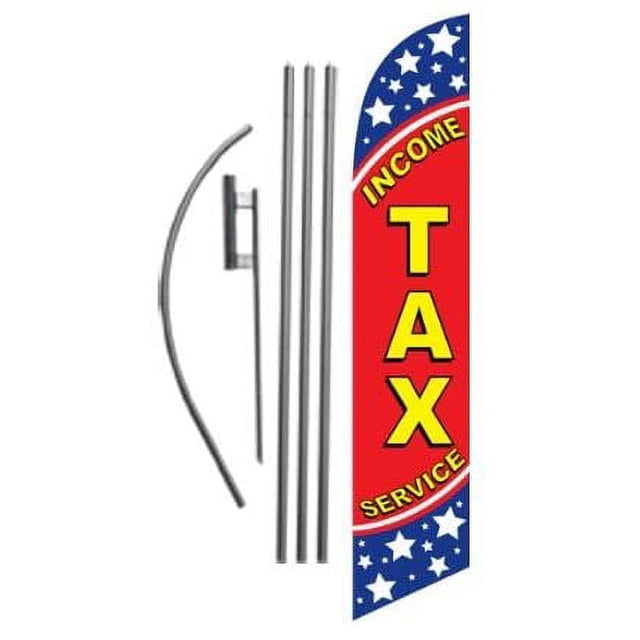 Income Tax Service Advertising Feather Banner Swooper Flag Sign with ...