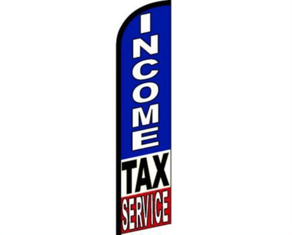 Income Tax Service Blue / Red / White Windless Banner Advertising ...