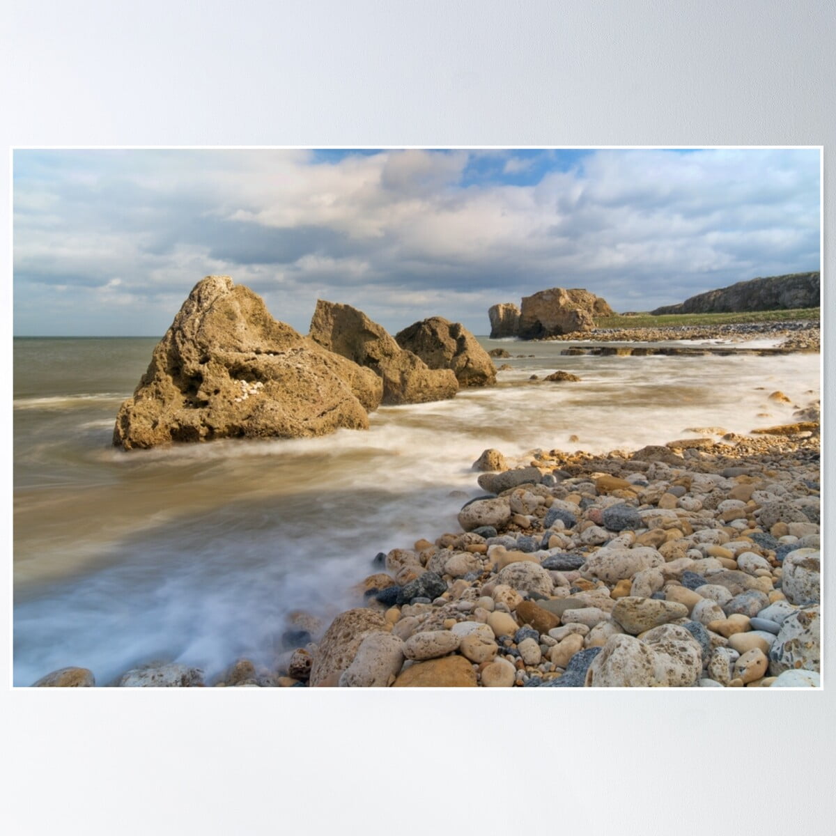 Incoming Tide At Trow Quarry Beach, South Shields, Tyne And Wear Poster ...