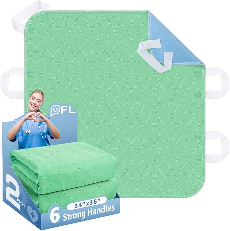 Incontinence Bed Pads Whasbable: 4 Pcs Waterproof Bed Pads for Elderly ...