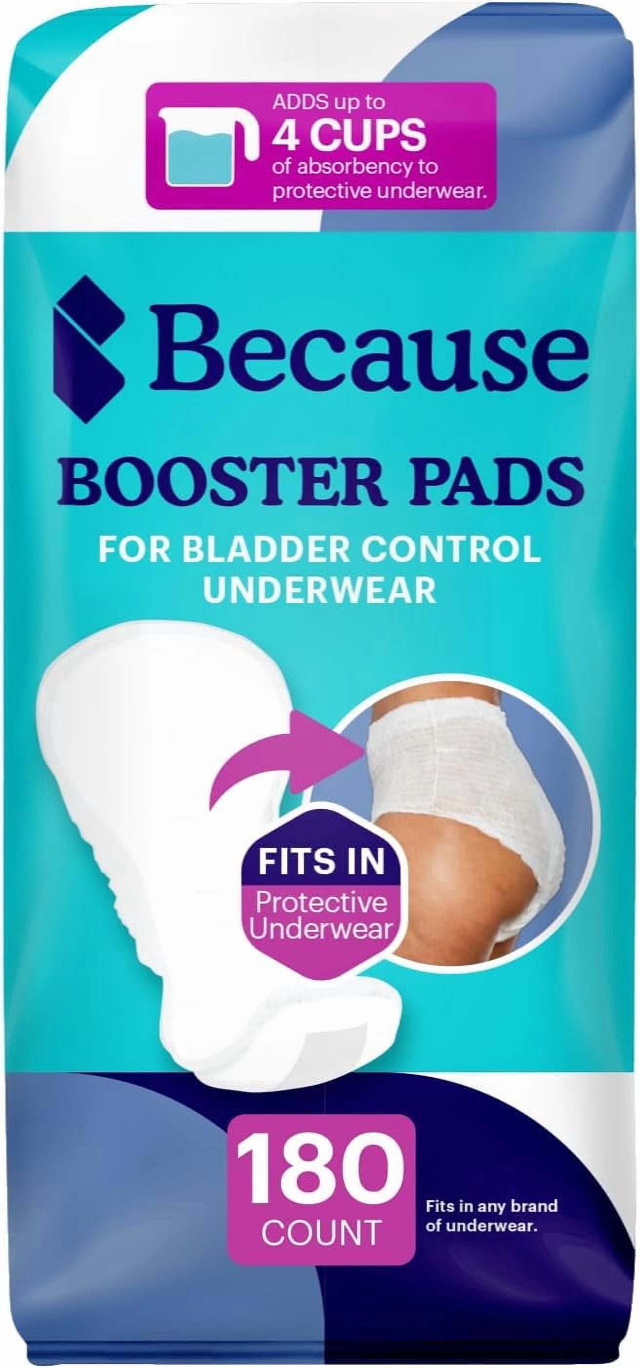 Because Incontinence Booster Pads Overnight - Ultra Long 16", For Women ...