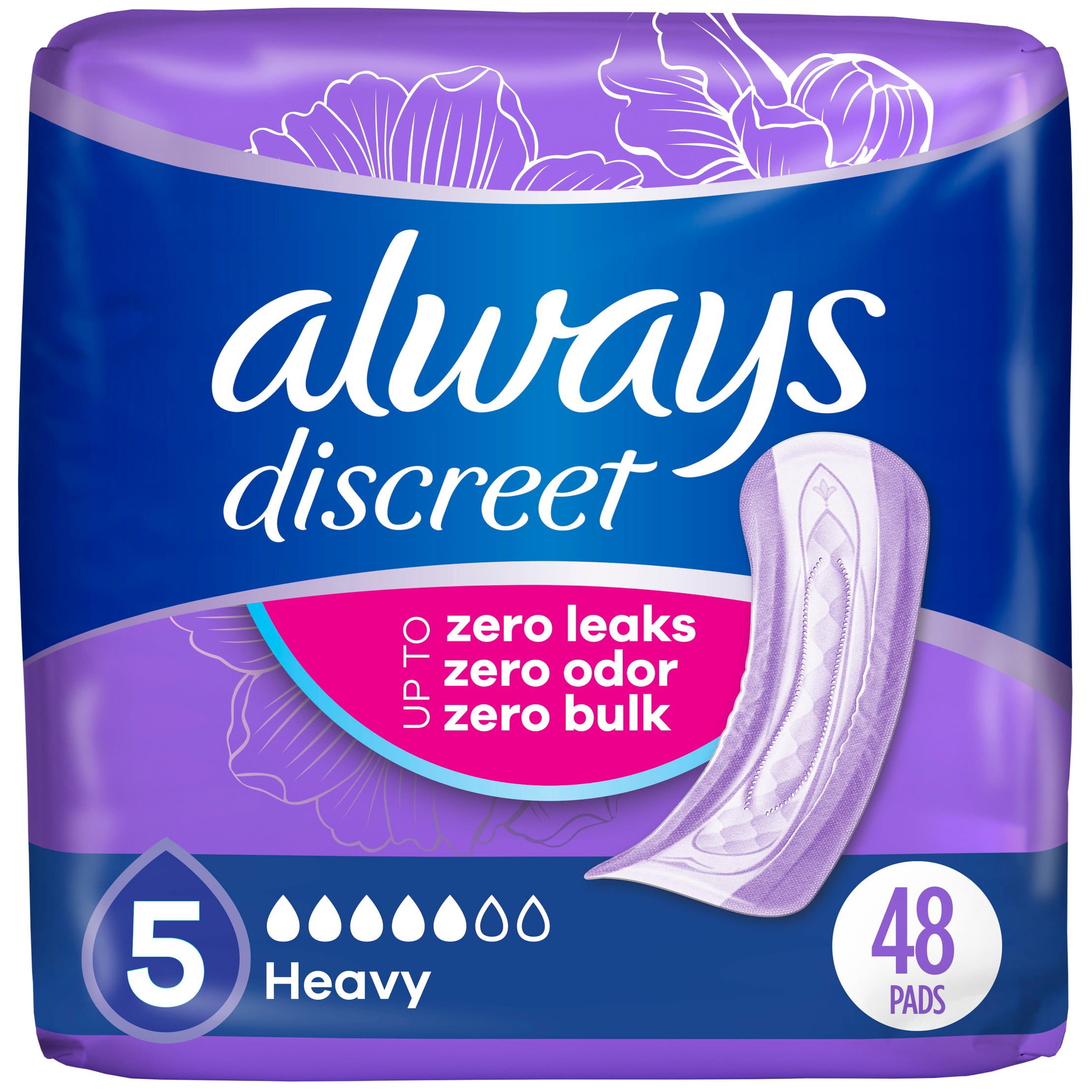 Incontinence and Postpartum Incontinence Pads - Heavy Absorbency ...