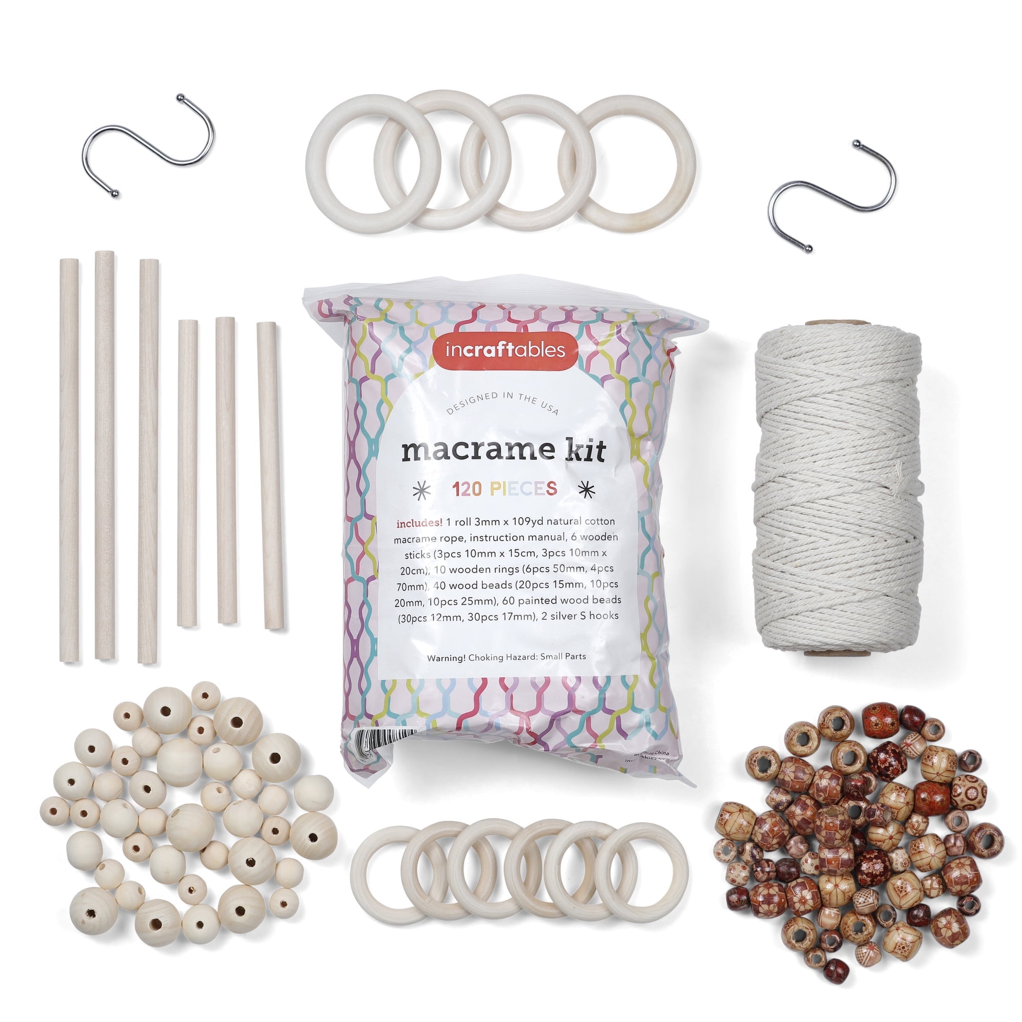 Incraftables Macrame Kit with Rope Code - Walmart.com
