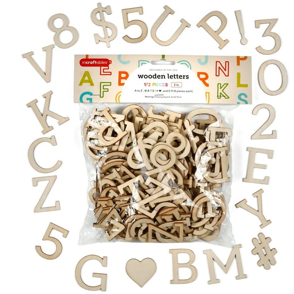 Wooden Letters & Numbers in Craft Surfaces & Blanks - Walmart.com