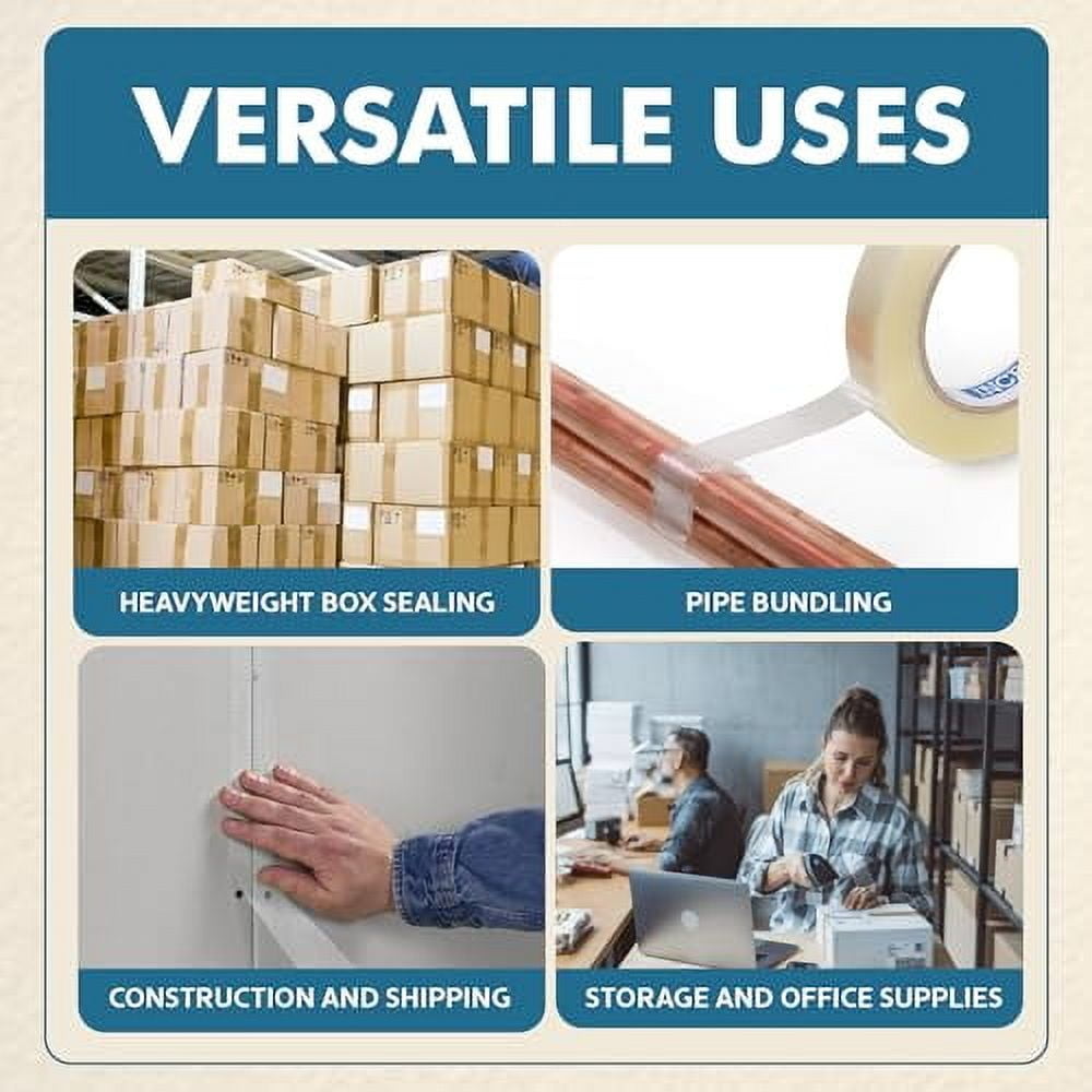 IncrediSeal 1/2 Inch x 180 Feet Clear Filament Strapping Packing Tape ...